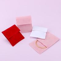 China Luxury Elegant Gift Bag Gift Package Hot Selling Flip Cover Dustproof Velvet Bag Ring Earring Jewelry Bag Small Accessories Storage Bag for sale