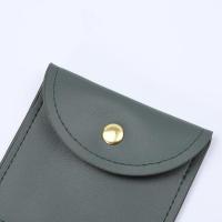 China Elegant Luxury Noble Eco Friendly Biodegradable Vegetable Leather Apple Leather Pineapple Leather New PU Leather Metal Snap Bag Jewelry Bag Bracelet Necklace Jewelry Storage Bag Oil Edge Leather Bag for sale