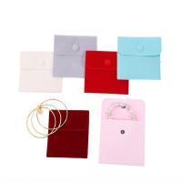 China Elegant Luxury Noble Eco Friendly Biodegradable Velvet Jewelry Velvet Bag Snap Button Jewelry Bag Jewelry Bag Necklace Bracelet Ring Jewelry Packaging Bag for sale