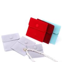 China Elegant Luxury Noble Eco Friendly Biodegradable Velvet Jewelry Velvet Bag Snap Button Jewelry Bag Jewelry Bag Necklace Bracelet Ring Jewelry Packaging Bag for sale