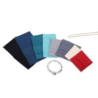 China Elegant Luxury Noble Eco Friendly Biodegradable Jewelry Velvet Bag Ring Necklace Jewelry Bag Dustproof Flip Cover Jewelry Storage Bag Wholesale for sale