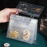 China Biodegradable Anti-Oxidation Jewelry Storage Box Earring Earring Necklace Box Table-Mounted Earring Ring Transparent Storage Bag Artifact for sale