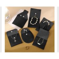 China Environmentally Friendly Customized LOGO Black Velvet Bag Jewelry Snap Button Bag Thickened Velvet Ring Jewelry Storage Bag for sale