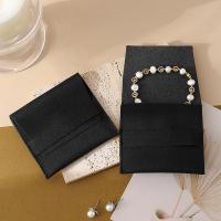 China Environmentally Friendly Customized LOGO Black Velvet Bag Jewelry Snap Button Bag Thickened Velvet Ring Jewelry Storage Bag for sale