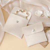 China Jewellery Pouch Customized LOGO Apricot Microfiber Velvet Bag Envelope Bag Anti-Oxidation Jewelry Storage Jewelry Bag for sale