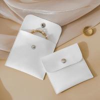 China Customized LOGO White Velvet Bag Jewelry Accessories Thickened Snap Button Bag Anti-Oxidation Jewelry Storage Bag for sale