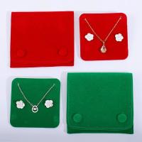 China Double Snap Velvet Bag Double-Sided Velvet Jewelry Bag Earrings Necklace Pendant Storage Packaging Bag Inner Card Board for sale