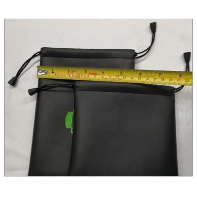 China Manufacturers Supply Black PU Drawstring Bag, Environmentally Friendly Headphone Cable Data Cable Storage Bag, Can Be Used As PU Shrapnel Storage Bag for sale