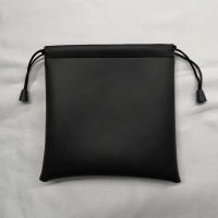 China Manufacturers Supply Black PU Drawstring Bag, Environmentally Friendly Headphone Cable Data Cable Storage Bag, Can Be Used As PU Shrapnel Storage Bag for sale