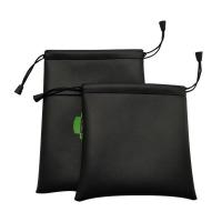China Manufacturers Supply Black PU Drawstring Bag, Environmentally Friendly Headphone Cable Data Cable Storage Bag, Can Be Used As PU Shrapnel Storage Bag for sale