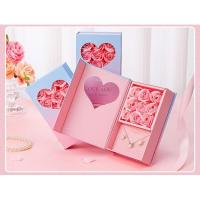China Chinese Valentine'S Day Flip Jewelry Gift Box Valentine'S Day Jewelry Box Nine Roses Gift Box Eternal Flower Jewelry Packaging Box for sale