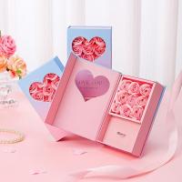 China Chinese Valentine'S Day Flip Jewelry Gift Box Valentine'S Day Jewelry Box Nine Roses Gift Box Eternal Flower Jewelry Packaging Box for sale