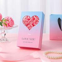 China Chinese Valentine'S Day Flip Jewelry Gift Box Valentine'S Day Jewelry Box Nine Roses Gift Box Eternal Flower Jewelry Packaging Box for sale