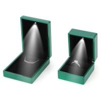 China Customized LOGO LED Jewelry Box With Light, Customized Ring Box, Necklace Box, High-End Pendant Packaging Box for sale