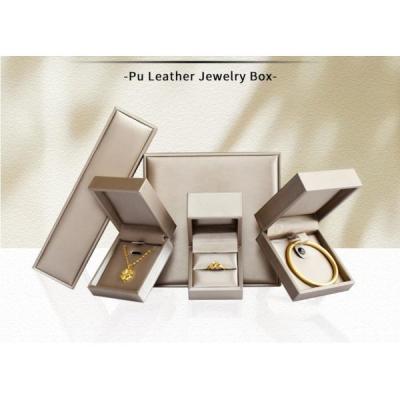 China High-Grade Gold Label PU Jewelry Box Ring Box Bracelet Pendant Necklace Packaging Box Jewelry Packaging Box Customization for sale