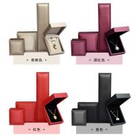 China High-Grade Gold Label PU Jewelry Box Ring Box Bracelet Pendant Necklace Packaging Box Jewelry Packaging Box Customization for sale