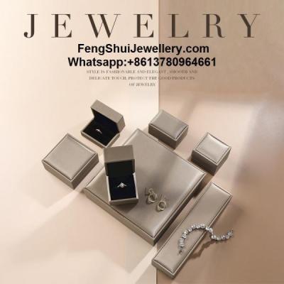 China Customized High-End Luxury Packaging PU Leather Jewelry Box High-End Ring Box Bracelet Pendant Necklace Packaging Box Custom Jewelry Gift Box for sale