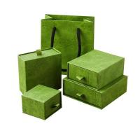 China CUSTOM LOGO Wholesale Customizable Factory Green Drawer Box Jewelry Box Ring Earring Pendant Necklace Bracelet Jewelry Packaging Box for sale