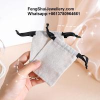 China Customized LOGO Wholesale Customizable Cotton And Linen Drawstring Bag Small Cotton Canvas Jewelry Bag Jewelry Drawstring Storage Bag for sale