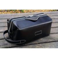 China Manufacturers Supply Top Layer Cowhide Vintage Tree Paste Leather High-End Toiletry Storage Bag Large Capacity Cosmetic Bag DOPP KIT for sale