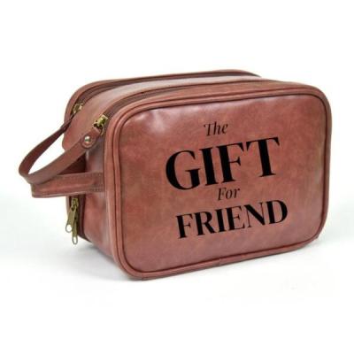 China New Cowhide Pattern Toiletry Bag For Business Trip, Travel, Cosmetics And Bath Supplies Waterproof Storage Bag for sale