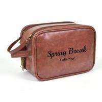 China New Cowhide Pattern Toiletry Bag For Business Trip, Travel, Cosmetics And Bath Supplies Waterproof Storage Bag for sale