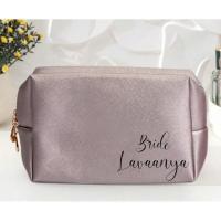 China Portable Makeup Bag Opens Flat Lay Makeup Bag With Strap For Travel Waterproof Anti-Dust Large Leather Cosmetic Bag For Women for sale