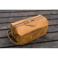China Toiletry Bag, Factory Supply First Layer Cowhide Crazy Horse Leather Cosmetic Storage Bag High-End Toiletry Bag Leather DOPP KIT for sale