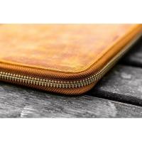 China Toiletry Bag, Factory Supply A5 Zipper Bag First Layer Cowhide Crazy Horse Series Folder Manager Folder Large Capacity Business Bag for sale