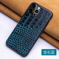 China Phone Case Bagua For Apple IPhone 15/14 13 Hands Mobile Phone Case Full Leather Crocodile Upper And Lower Pattern Protective Cover for sale