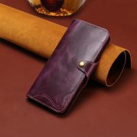 China Popular Samsung Apple Huawei S25Ultra Waxed Cowhide Mobile Phone Leather Case S24 Genuine Leather Case S22 Wallet Protection for sale