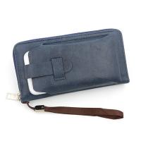 China Long Wallet Business Cross-Border Clutch Bag Men PU Multi-Card Slot Wallet Large Capacity Portable Mobile Phone Bag Wholesale for sale
