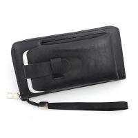 China Long Wallet Business Cross-Border Clutch Bag Men PU Multi-Card Slot Wallet Large Capacity Portable Mobile Phone Bag Wholesale for sale