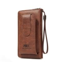 China Long Wallet Business Cross-Border Clutch Bag Men PU Multi-Card Slot Wallet Large Capacity Portable Mobile Phone Bag Wholesale for sale