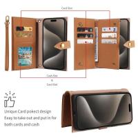 China Suitable For IPhone 17 Pro Max First Layer Cowhide Mobile Phone Case Apple 17 Wallet Lanyard Card Slot High-End Leather Case for sale