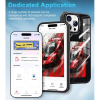 China IPhone 16 Mobile Phone Case Metal Magnetic IPhone 17 Mobile Phone Case DIY Color Display Mirror Suitable For Apple Mobile Phone Protective Cover NFC Screen Ink Screen Mobile Phone Case for sale