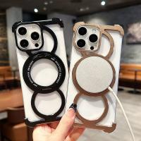 China Apple 16 Mobile Phone Case Metal Magnetic IPhone17 Borderless 360 Degree Rotating Bracket 15p Full Cover Protective Cover for sale