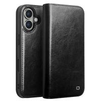 China Suitable For IPhone16epromax Mobile Phone Case Genuine Leather Apple Flip Cover Stand Full Cover Protective Cover Card for sale