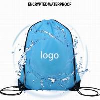 China Promotional Custom Polyester Shopping Drawstring Pouch Bags Foldable for sale
