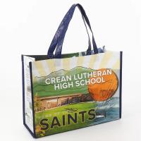 China Eco-Friendly Custom Logo Printed Reusable Grocery Shopping Tote PP Non-Woven Bag for sale