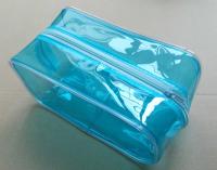 China 0.3mm PVC Plastic Pouch Transparent Zipper Makeup Cosmetic Bag Case for sale