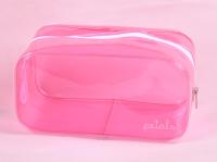 China 0.3mm PVC Plastic Pouch Transparent Zipper Makeup Cosmetic Bag Case for sale