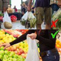 China ISO9005 Reusable Cotton Grocery Bags Mesh Produce Bags With OEM Logo for sale