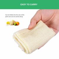 China ISO9005 Reusable Cotton Grocery Bags Mesh Produce Bags With OEM Logo for sale