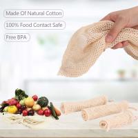 China SGS AQL Cotton Vegetable Storage Bags , ISO9006 Reusable Veggie Shopping Bags for sale