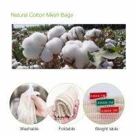 China BSCI GOTS Organic Cotton Drawstring Bags Mesh SMETA For Fruit Vegetable for sale