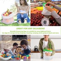 China ISO9000 BSCI Mesh Drawstring Pouch , AQL Reusable Produce Bags For Grocery Shopping for sale