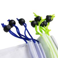 China TUV Recycled Reusable Mesh Produce Bags , GOTS Drawstring Net Bag Foldable for sale