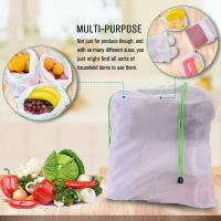 China ISO9000 TUV Nylon Mesh Drawstring Bags RPET Produce Bags For Fruits Vegetables for sale