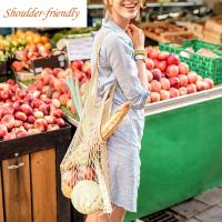 China AQL Cotton Net Shopping Bags , BRC Mesh Grocery Tote bag Reusable Fabric for sale
